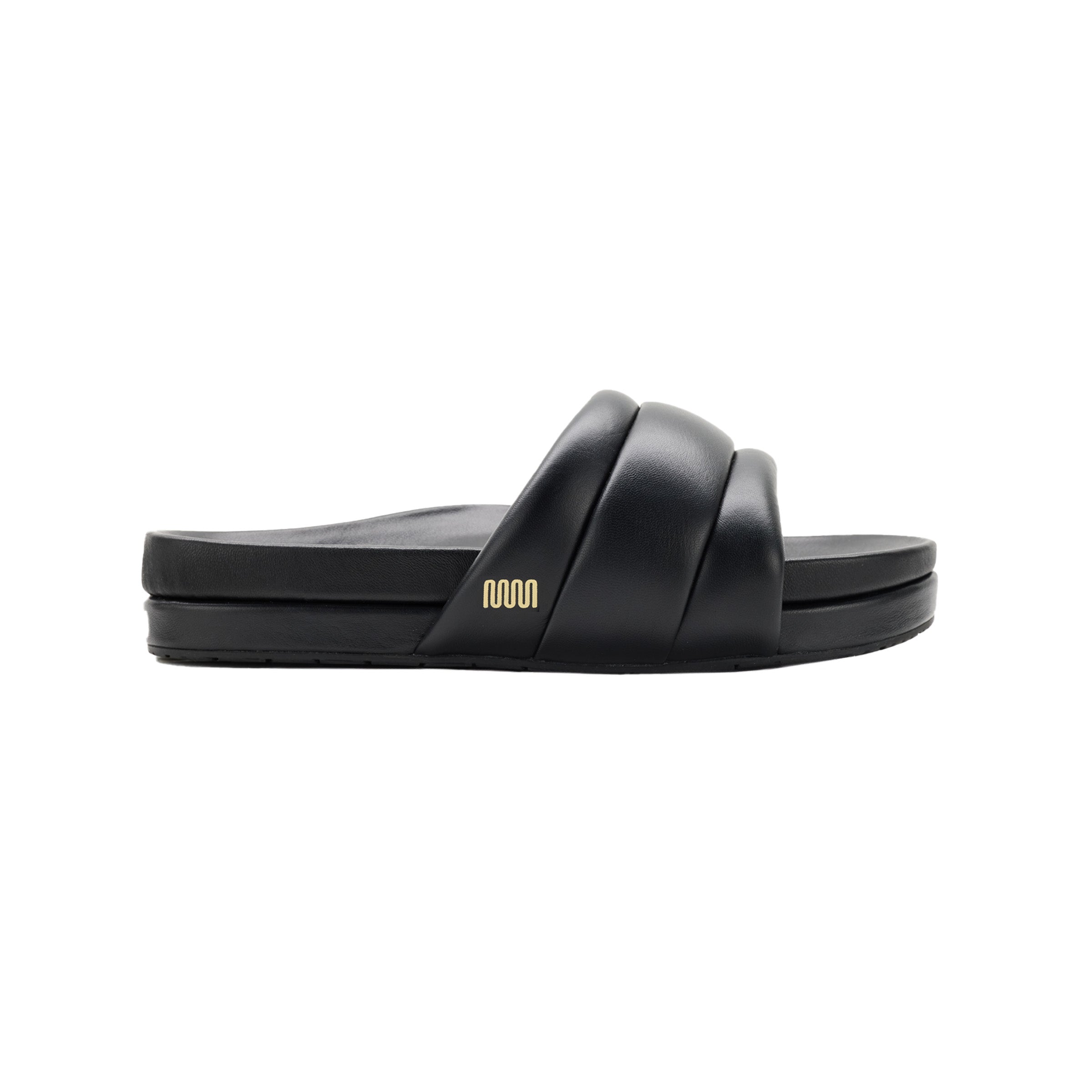 The Softie Slide - Midnight Black Napa Leather – Commbi
